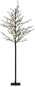 Venkovní LED dekorace stromeček 150 cm černá IKOLA Beliani