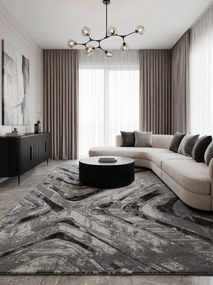 Koberec Monaco4, 140x190 cm, krémový/šedý