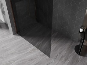 Mexen, Mexen Kioto-X sprchová stěna 90 x 200 cm, grafit 10 mm, růžové zlato - 800-090-101-60-40-X