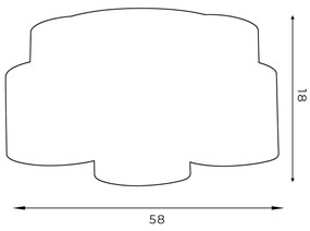 Lustr přisazený ARDEN 5xE27/60W/230V fialová/zlatá