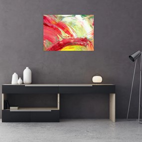 Skleněný obraz abstrakce - malba (70x50 cm)