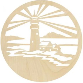 Sentop - Maják moderní obraz na stěnu - dřevěná dekorace      l SENTOP PR0396  plywood