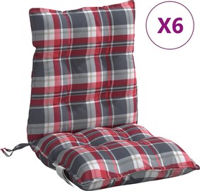 vidaXL Podušky na židli s nízkým opěradlem 6 ks oxford [377712] Barva: krémová