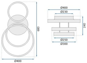 Toolight Stropní LED osvětlení Crystal Modern D13 LED G003-C zlaté