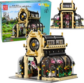 LEAN Toys Stavebnicové kostky – Botanická zahrada, Oranžérie, LED osvětlení, 2147 dílků