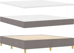 Postel s boxspringem s čelo Taupe 200 x 180 cm textil 3344321