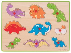 Bigjigs Toys Vkládací puzzle dinosauři
