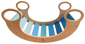 2Kids Toys Montessori modrá houpačka