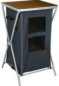ProGarden Skládací skříňka s odkládací poličkou, 60 x 53 x 97 cm, antracit