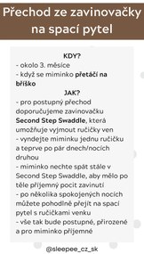 Sleepee Bavlněná zavinovačka od 6,5 kg RŮŽOVÁ + čepička ZDARMA