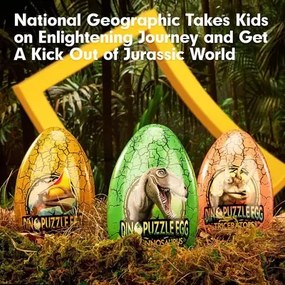 CubicFun Oboustranné puzzle ve vejci National Geographic: Pterosaur /
