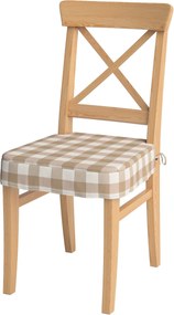 Sedák na židli IKEA Ingolf barva béžová látka vzorované
