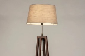 Stojací designová lampa Paola Soffito Taupe and Dark Brown