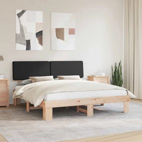 Rám postele s čalouněným čelem s čelo Černá 200 x 200 cm 3398076