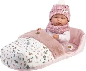 Llorens 73826 NEW BORN HOLČIČKA - realistická panenka miminko s celovi