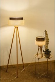 Brilagi - LED Stojací lampa BOHO STYLE 1xE27/15W/230V krémová/hnědá
