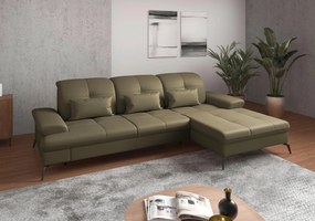 XXXLutz ROHOVÁ SEDAČKA, textil, kůže, olivově zelená Sit & More - Sedací soupravy - 000144011743