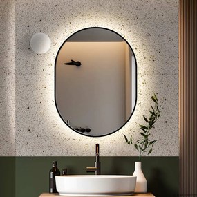 Zrcadlo Ambient LED Slim Black Rozměr: 40x105 cm