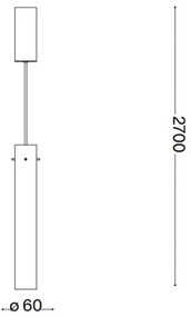 Ideal Lux - LED Lustr na lanku FLAM LED/10W/230V pr. 6 cm CRI 90 čirá