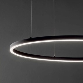 Ideal Lux LED Závěsné svítidlo Oracle slim round 3000k, Ø 50 Barva: Černá, Stmívání, řízení: on-off