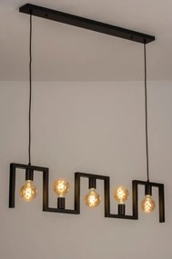 Závěsné černé svítidlo nad stůl Boston Loft Black