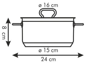 Kastrol HOME PROFI s poklicí ø 16 cm, 1,5 l