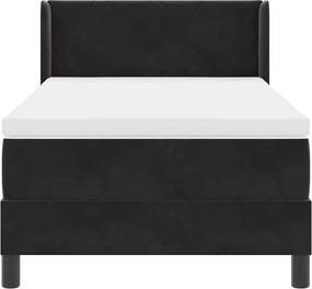 Postel s boxspringem s čelo Černý 200 x 90 cm samet 3341506