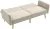 HOMCOM pohovka pro 2 osoby, skandinávský design, opěradlo nastavitelná ve 3 polohách, dřevěné nohy, látka s lněným vzhledem, hnědá