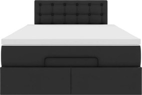Osmanský rám postele s matrací černá 120x200cm umělá kůže 3311298