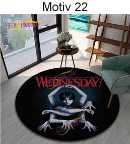 Kulatý koberec WEDNESDAY ADDAMS (průměr 120 cm) Motiv: 22