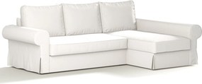 Potah na pohovku IKEA Backabro rozkládací se šezlongem barva bílá
