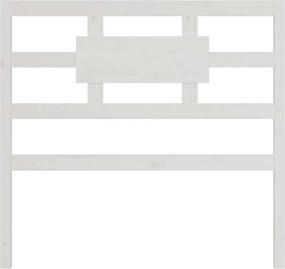 vidaXL Čelo postele, bílá, 105,5x4x100 cm, masivní borovicové dřevo