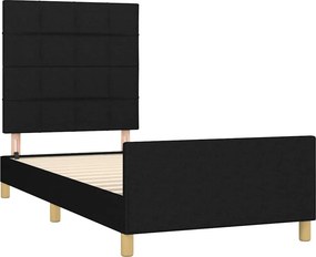 Rám postele bez matrací černá 90x200 cm textil 3125027