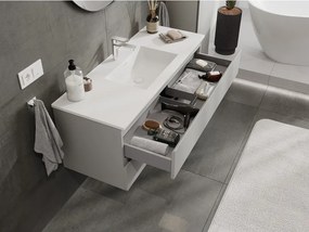 Mexen Orio, koupelnová skříňka 120 cm s umyvadlem Otis, 2 zásuvky, šedá matná/bílá matná, 91A10-12047-2-BFF62-W18M01