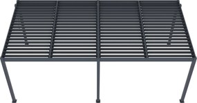 Hliníková bioklimatická pergola s lamelami BestBerg BBP-18G / 6 x 3 m / šedá