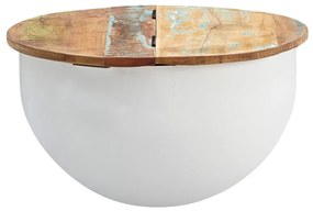 Bruxxi Konferenční stolek Gola, 60 cm, masiv mango / bílá