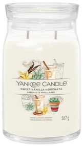 Yankee Candle vonná svíčka Signature ve skle velká Sweet Vanilla Horchata 567g