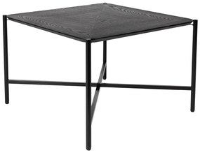 White Label Černý lakovaný konferenční stolek WLL MARCIO 40 x 40 cm