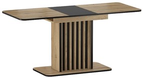 SIGNAL Jídelní stůl - KENT, 130/180x85, dub artisan/černá