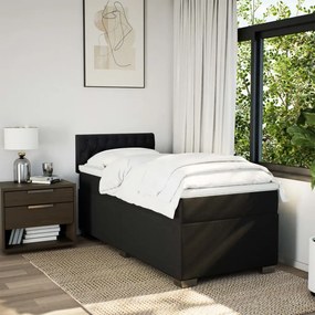 Box spring postel s matrací černá 90x190 cm textil 3285752