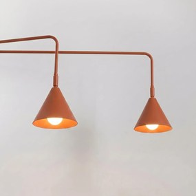 Sollux Lighting Nástěnné svítidlo NOX 2 okrově červené s vypínačem