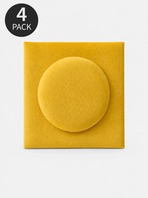 Sinsay - Čalouněné nástěnné panely ve tvaru kostek 4 pack - žlutá