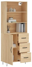 Skříň highboard dub sonoma 69,5 x 34 x 180 cm kompozitní dřevo,  3189440