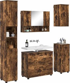 Sada koupelnového nábytku 5 ks Kouřový dub 35 x 30 x 192 cm 3393078