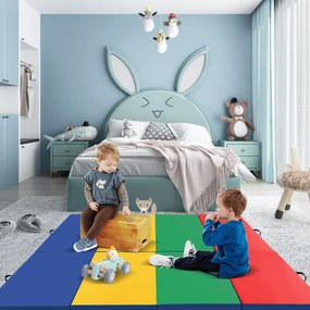 Costway 300 x 117 x 5 cm měkká podlahová rohož z umělé kůže s uchy