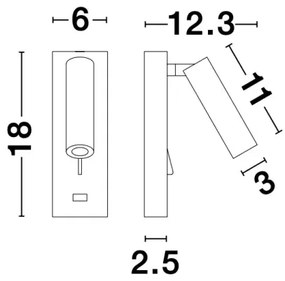 Moderní nástěnné svítidlo Fuse 6 bílé