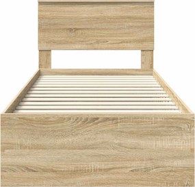 Rám postele s čelo Sonoma dub 75 x 190 cm Kompozitní dřevo 3408720