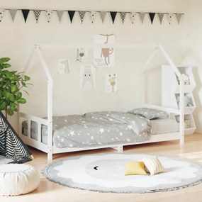 Dětská postel bílá 90 x 200 cm masivní borové dřevo - Default Title