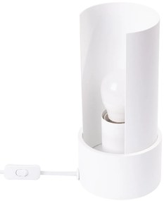 Stolní lampa Flash, 1x bílé kovové stínítko