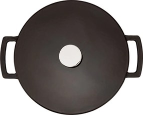 Elmich Smaltovaný litinový hrnec Ember 28 cm - hnědá